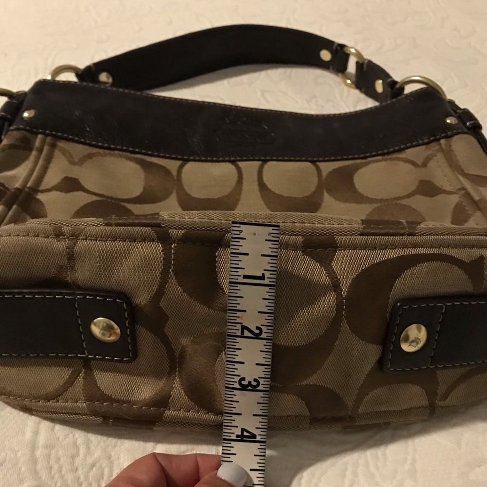 Coach Purse. Fabric And Real Leather Material. - Gem